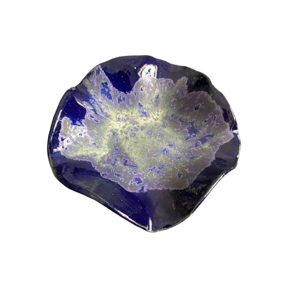 Vintage | Accents | Vintage Free Form Art Pottery Bowl Colbalt Blue ...